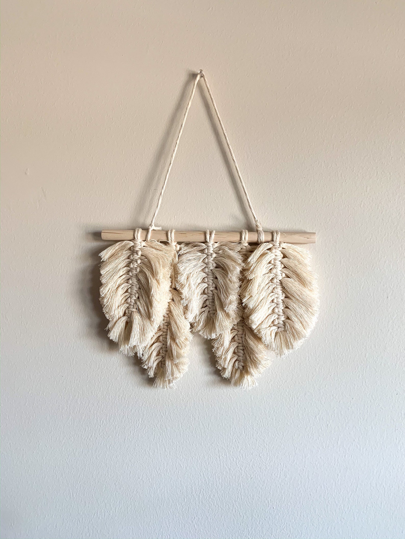 Macrame Feather Wall Hanging Feather Macrame Dream Catcher | Etsy