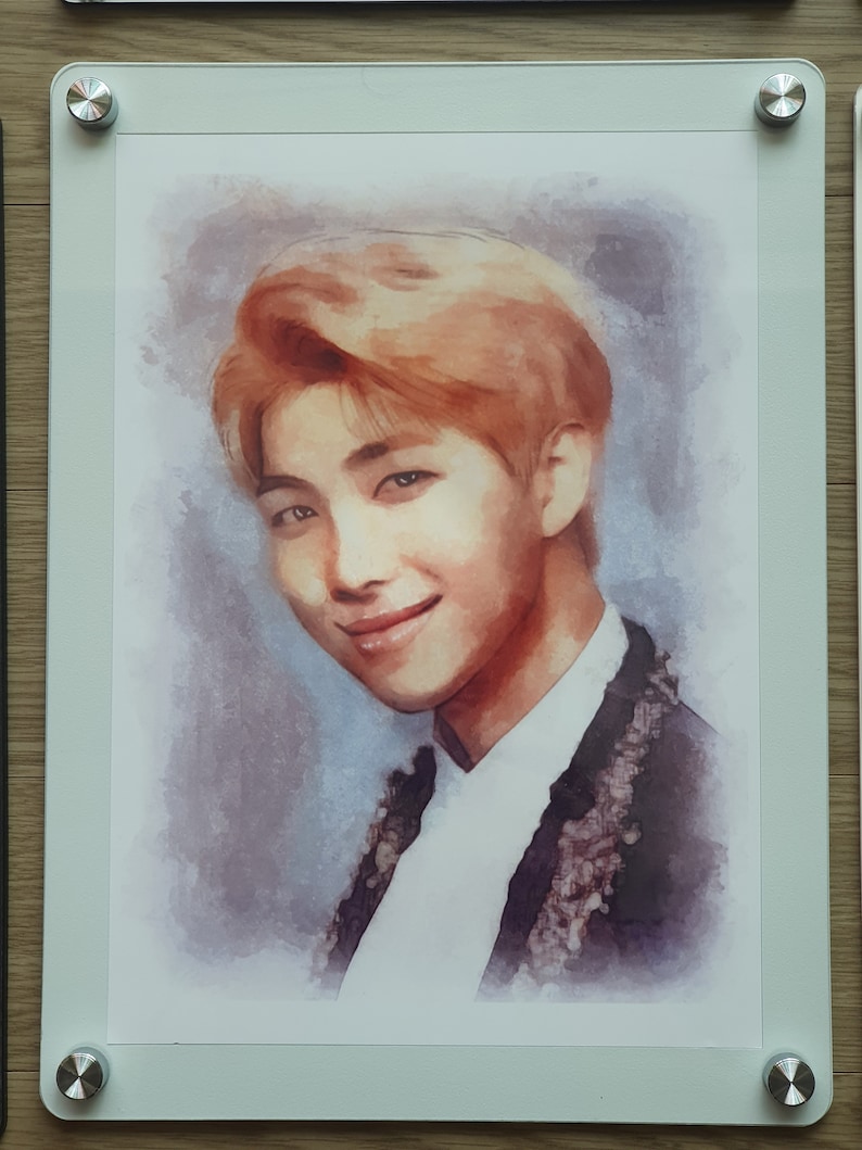 BTS 7 Members Hand-painted Picture Printed Frame 8 Set Full | Etsy
