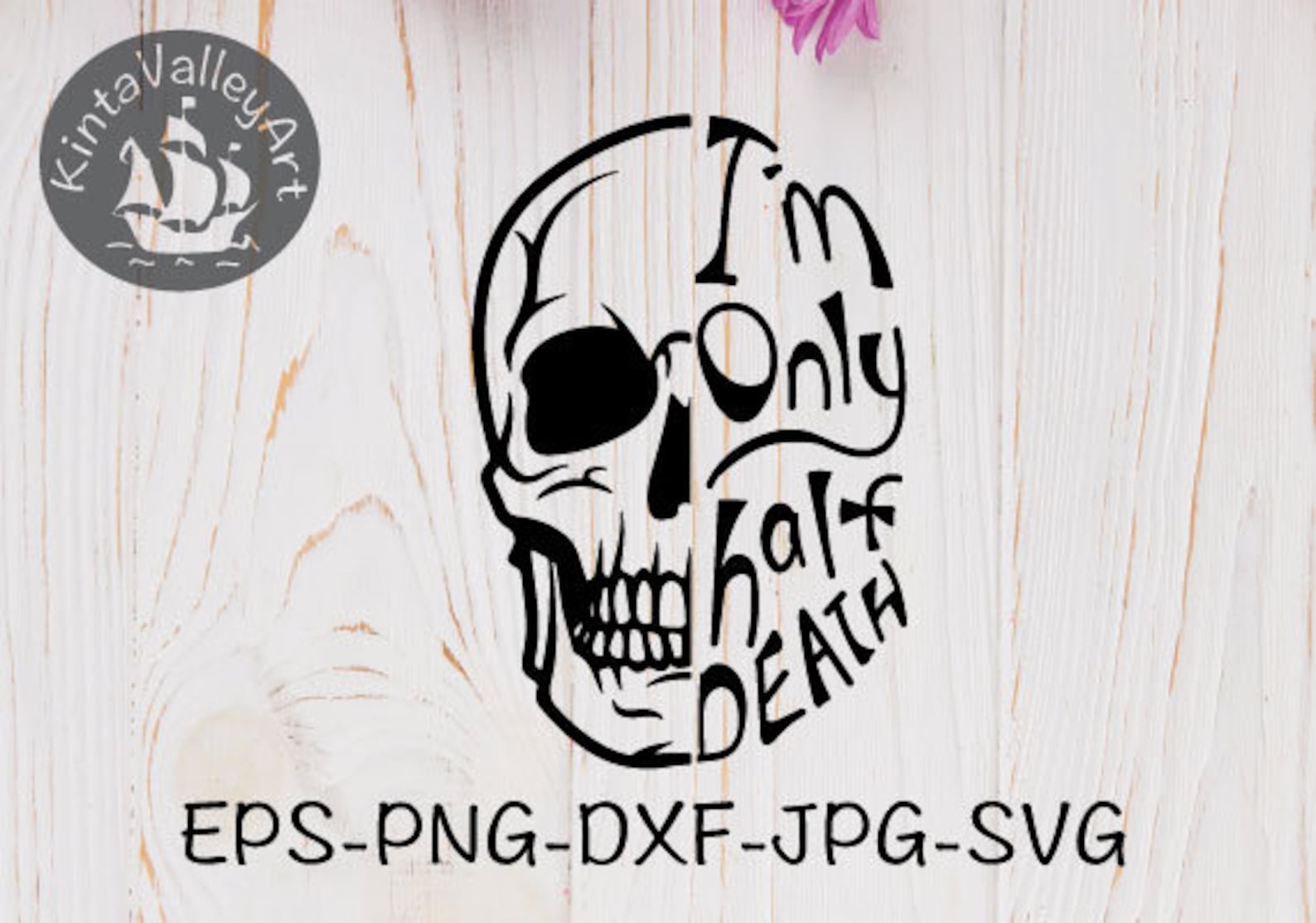 I'm Only Half Dead SVG Cricut Silhouette SVG Clipart - Etsy