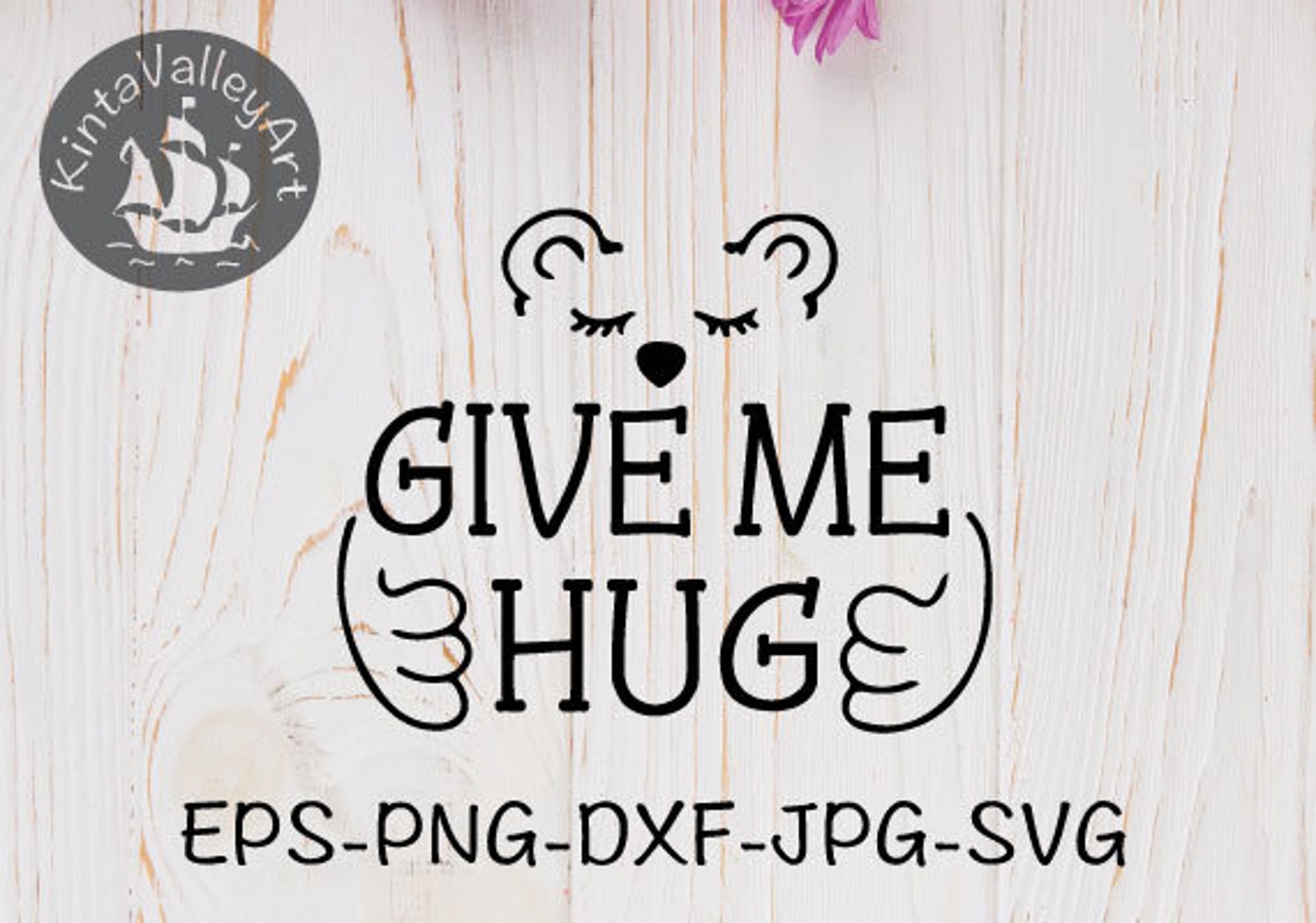 Give Me Hug Bear SVG Cricut Silhouette SVG Clipart Cutting - Etsy