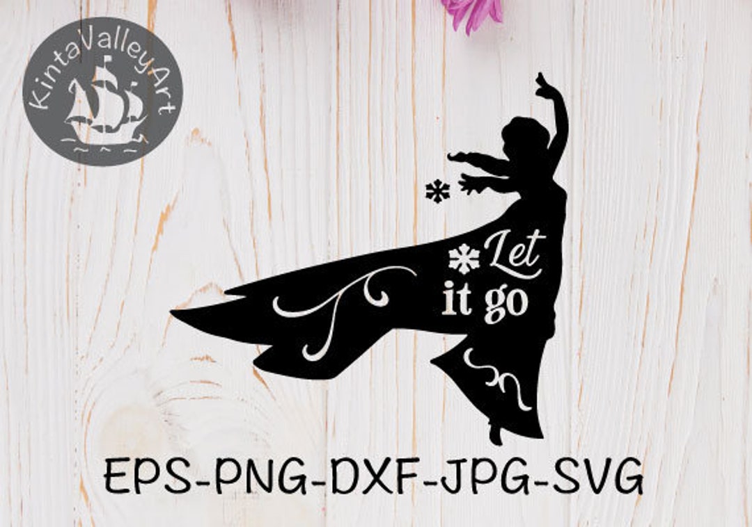 Let It Go SVG, Cricut Silhouette SVG Clipart, Cutting File - Etsy
