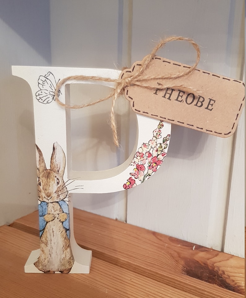 Peter Rabbit Free Standing Wooden Letters & Numbers Baby - Etsy