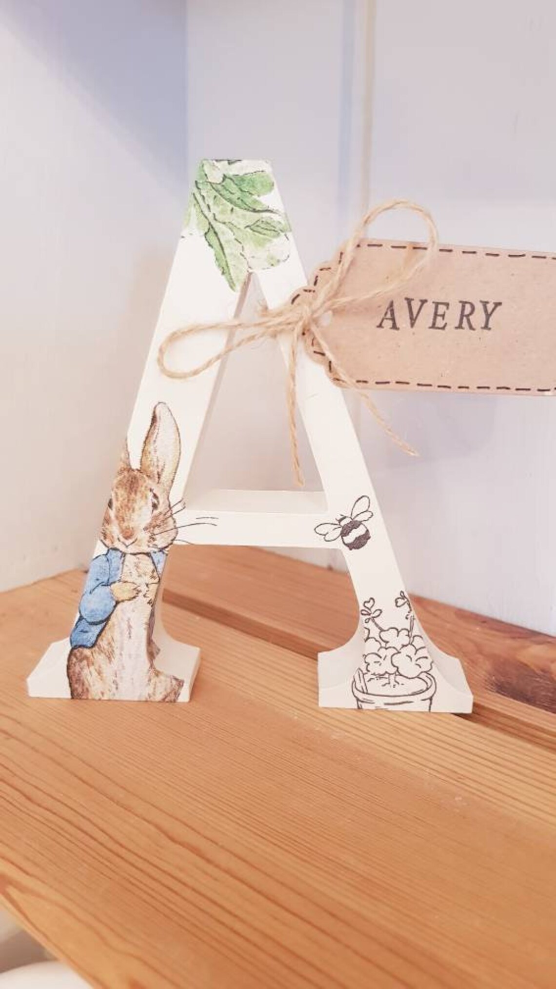 Peter Rabbit Free Standing Wooden Letters & Numbers Baby - Etsy