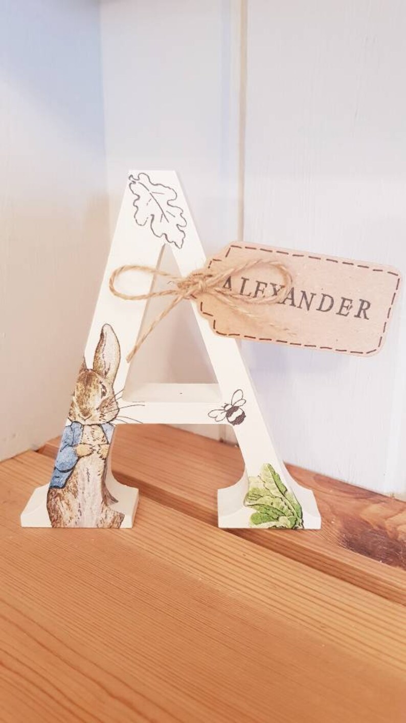 Peter Rabbit Free Standing Wooden Letters & Numbers Baby - Etsy