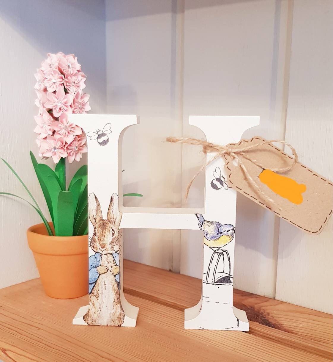 Peter Rabbit Free Standing Wooden Letters & Numbers Baby - Etsy UK