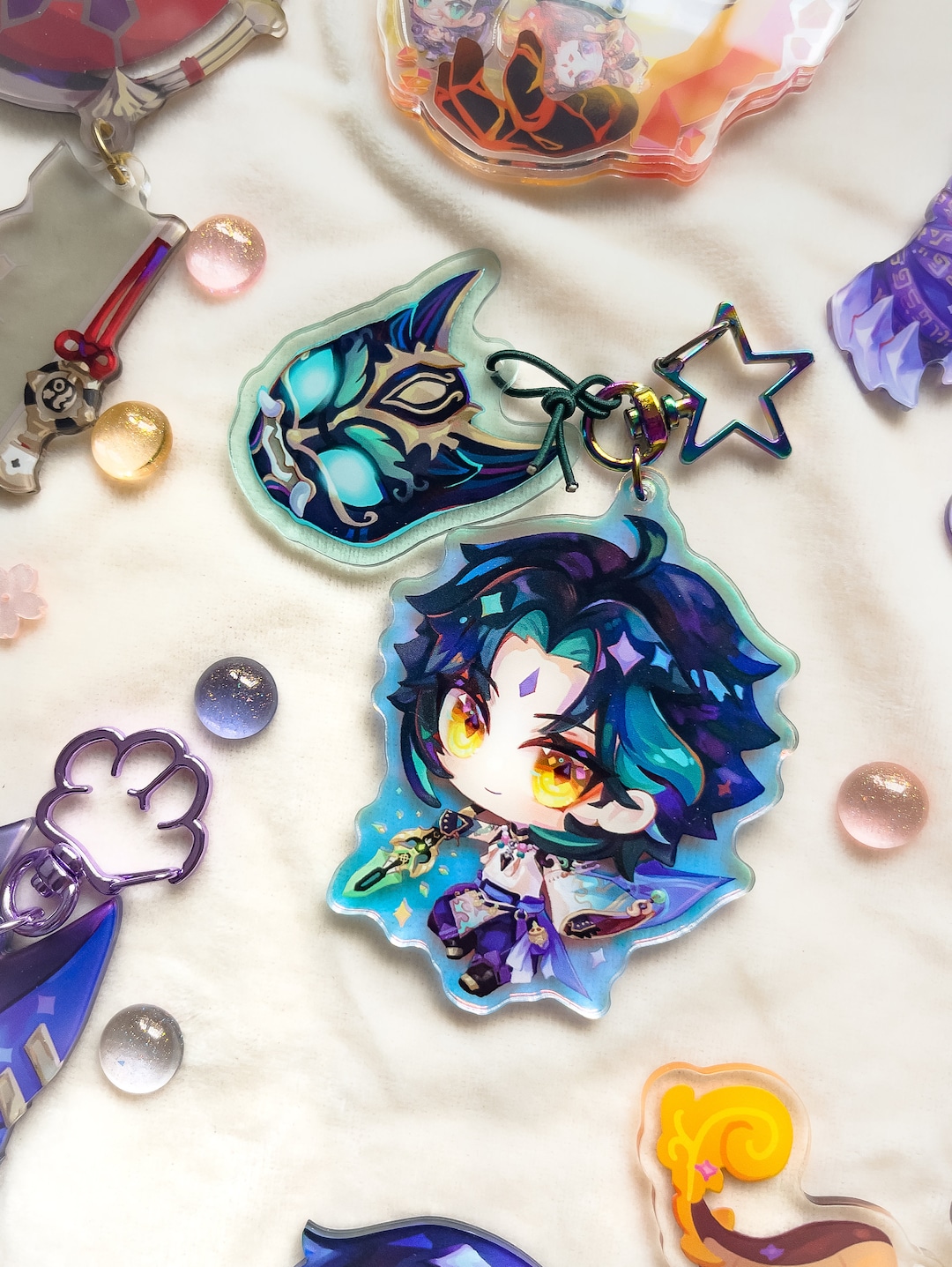 Xiao Hologram Acrylic Keychain - Genshin Impact [fanmade] Yaksha, Xiao ...