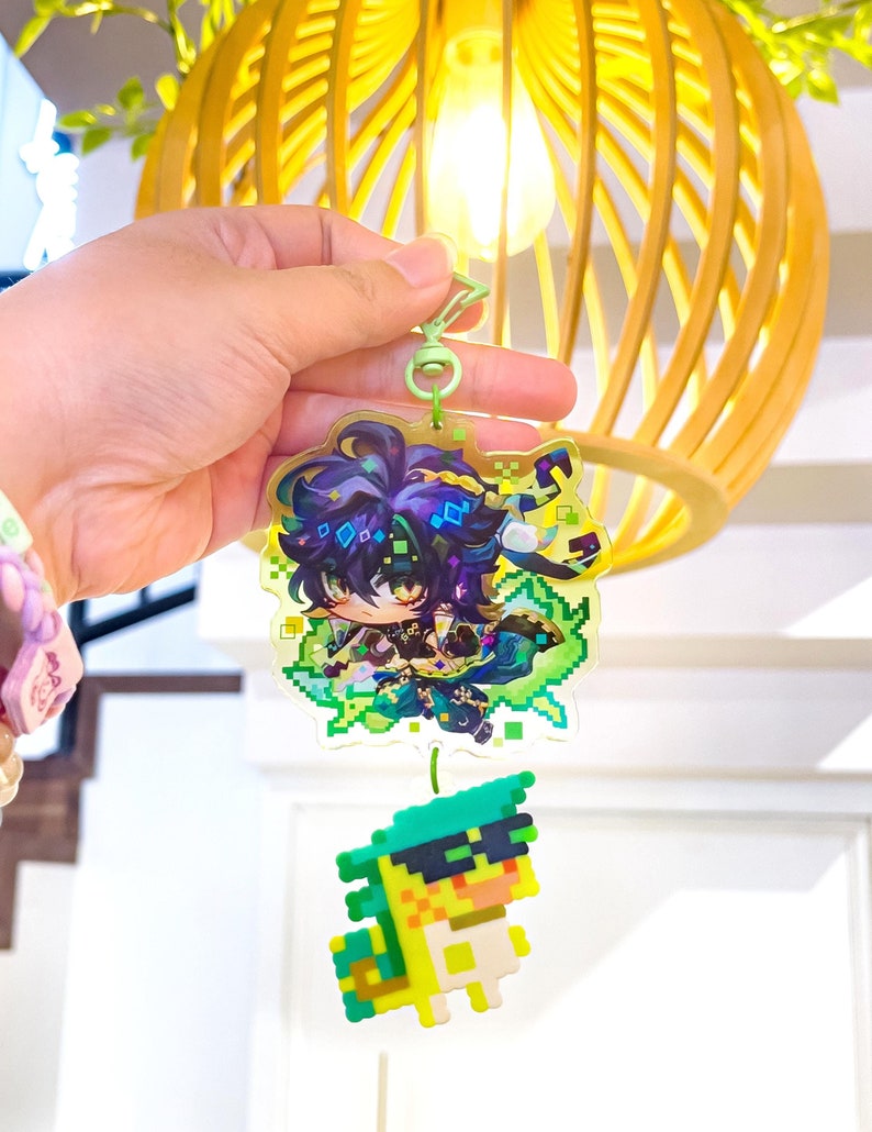 PREORDER - Kinich Acrylic Keychain + Ajaw Perler Beads Keychain ...