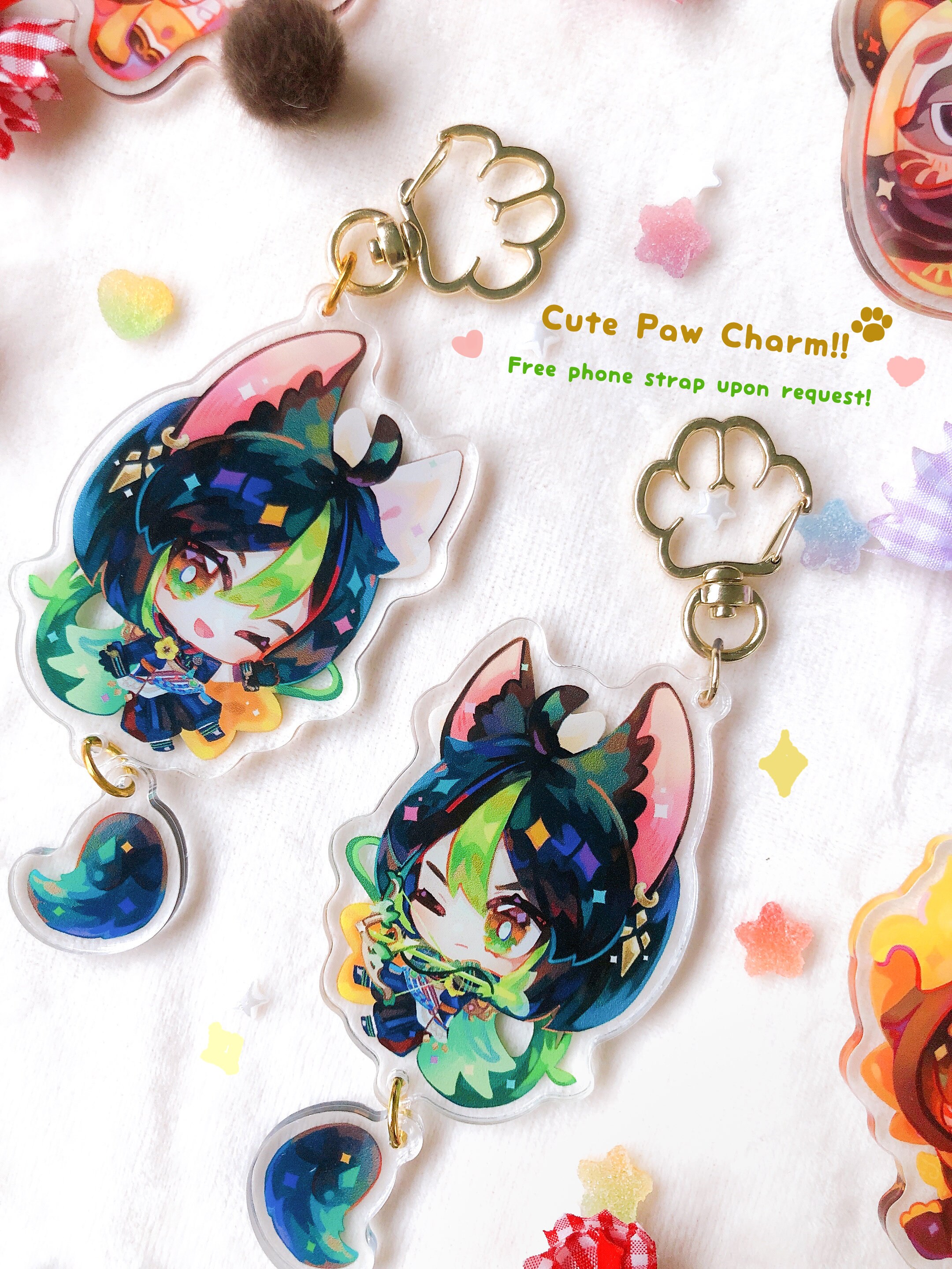 Tighnari Dangling Tail Keychain Genshin Impact Tighnari - Etsy