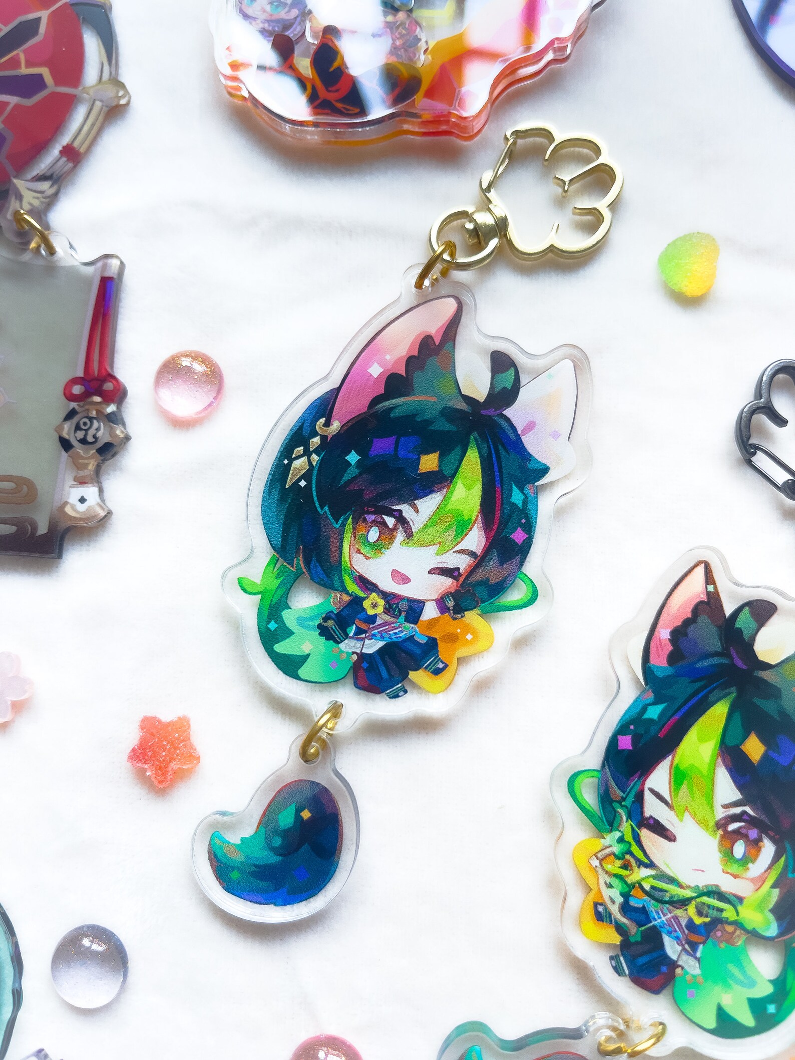 Tighnari Dangling Tail Keychain Genshin Impact Tighnari - Etsy