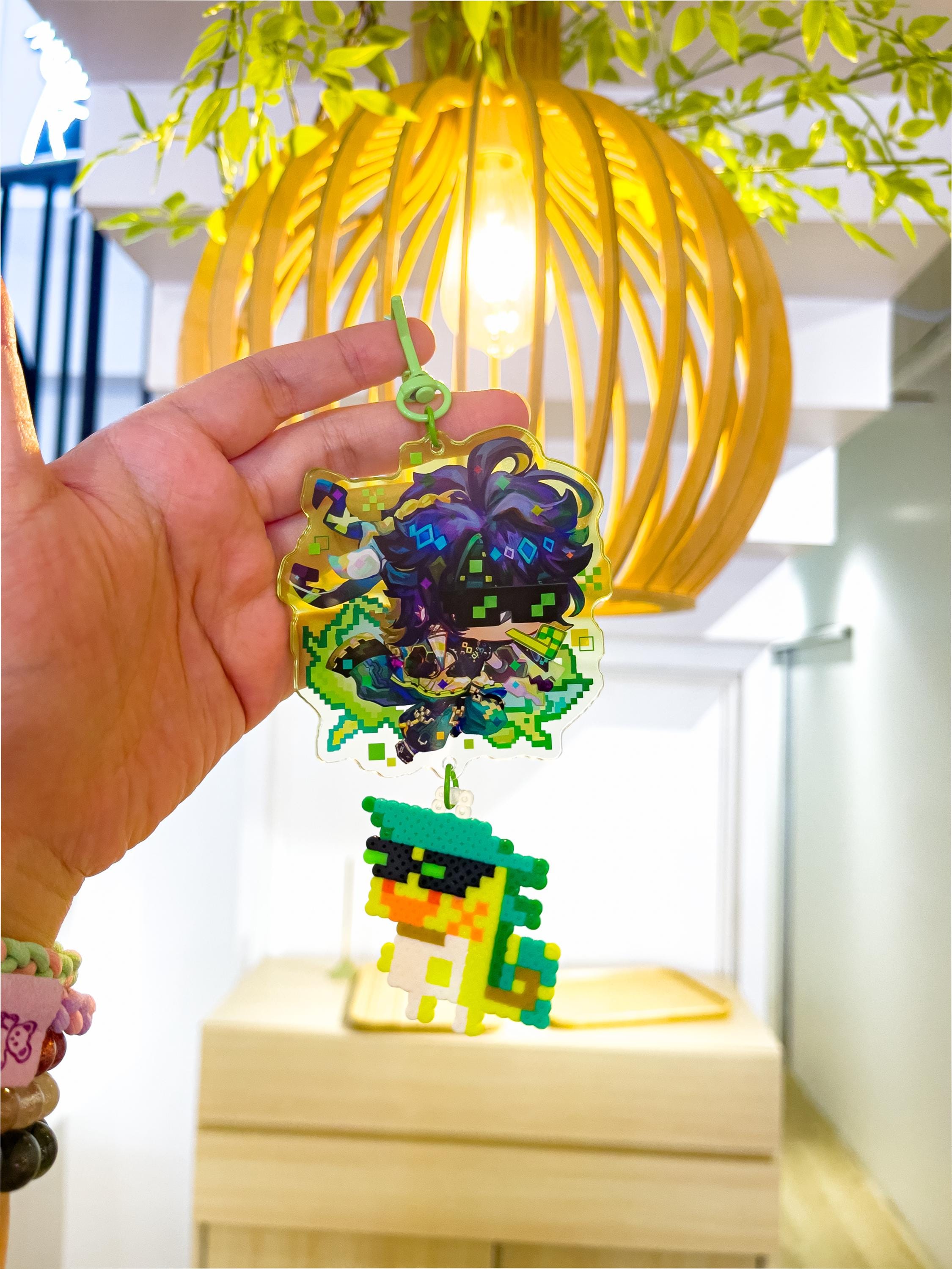 PREORDER - Kinich Acrylic Keychain + Ajaw Perler Beads Keychain ...