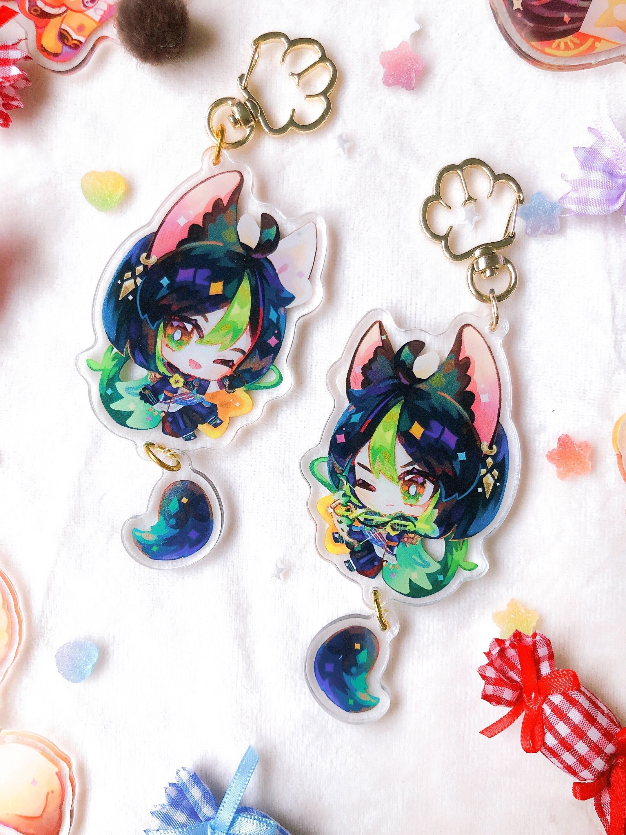 Tighnari Dangling Tail Keychain - Genshin Impact - Tighnari Acrylic ...