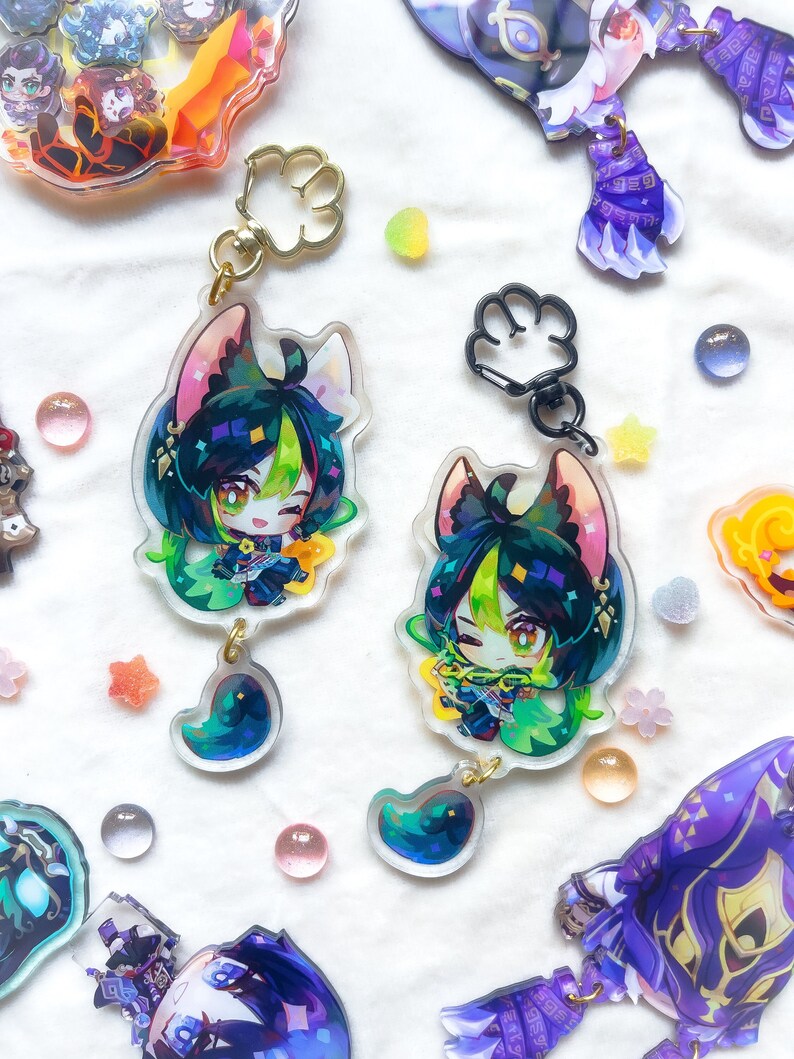 Tighnari Dangling Tail Keychain - Genshin Impact - Tighnari Acrylic ...