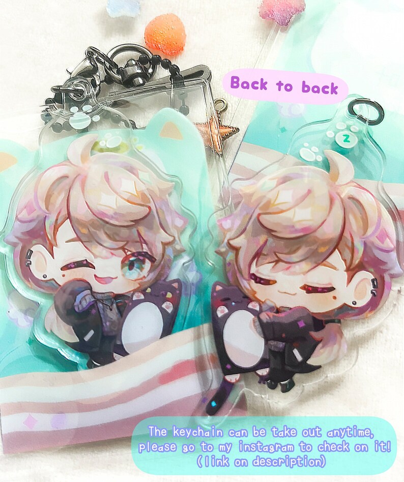 Fuwamoco - Hololive Advent Keychain [fanmade] Sleeping Series PVC ...