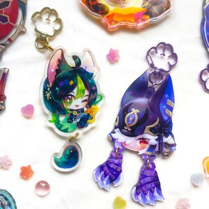 Tighnari Dangling Tail Keychain - Genshin Impact - Tighnari Acrylic ...