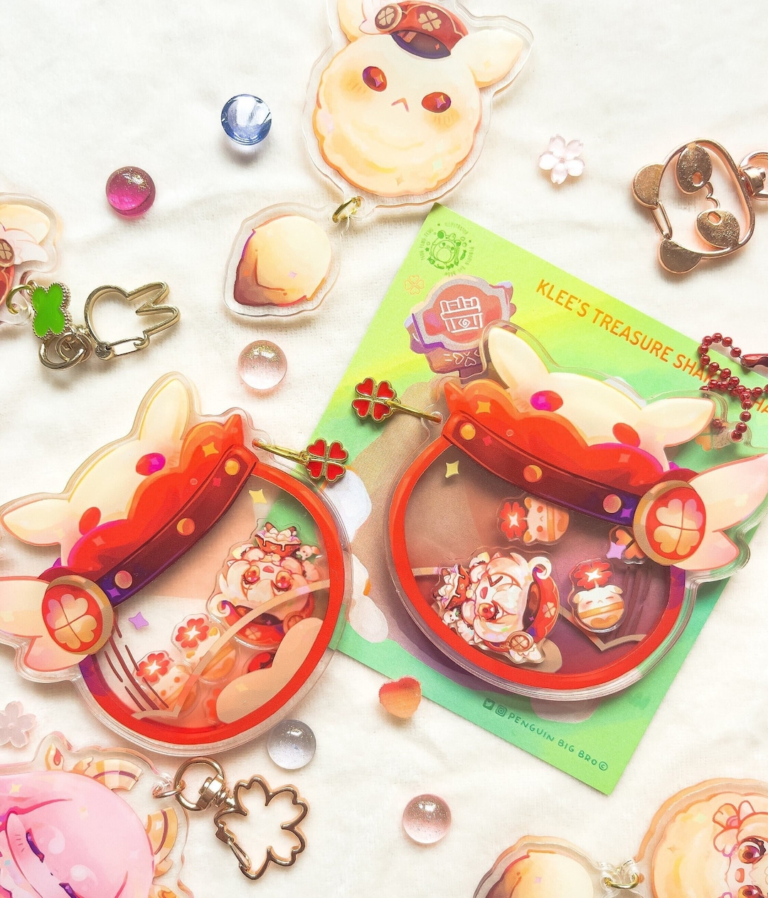 Klee Treasure Jumpy Dumpty Shaker Acrylic Charm - Genshin Impact - Etsy