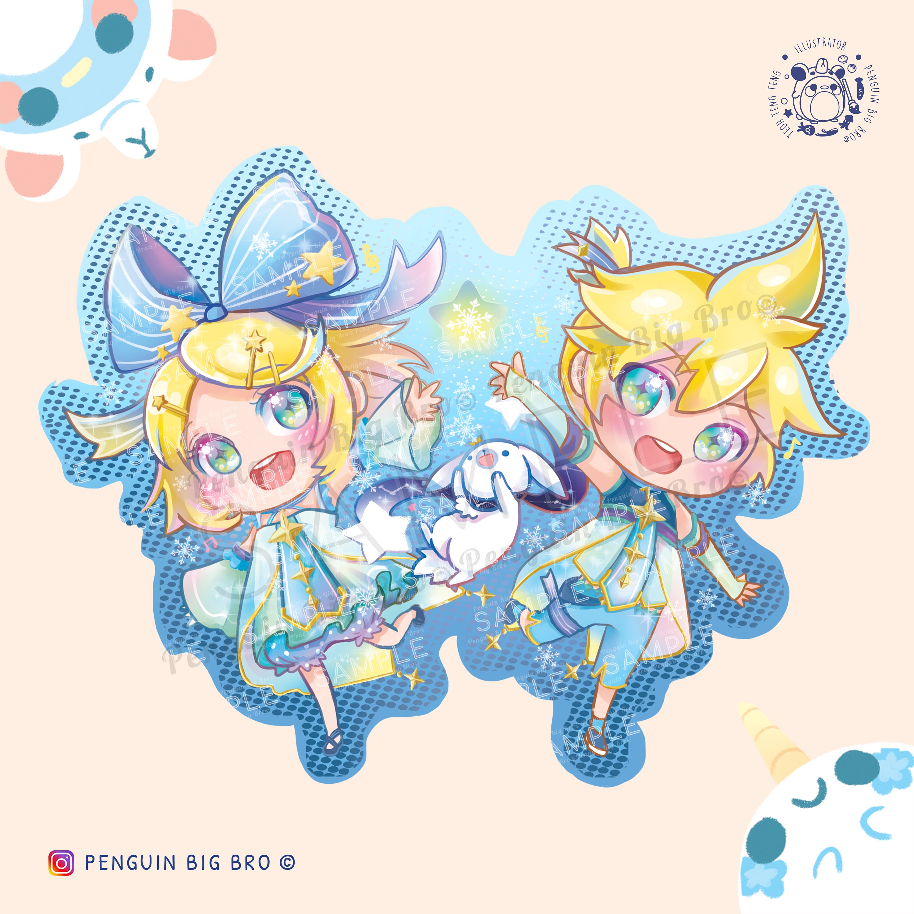 Digital Art Commissions Chibi Commission Couple Pets | Etsy