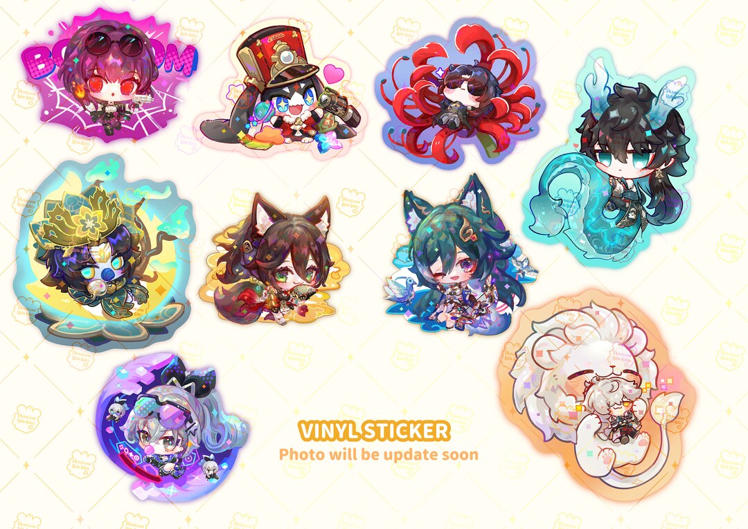 Honkai: Star Rail [fanmade] Vinyl Waterproof Glitter Die Cut Stickers ...
