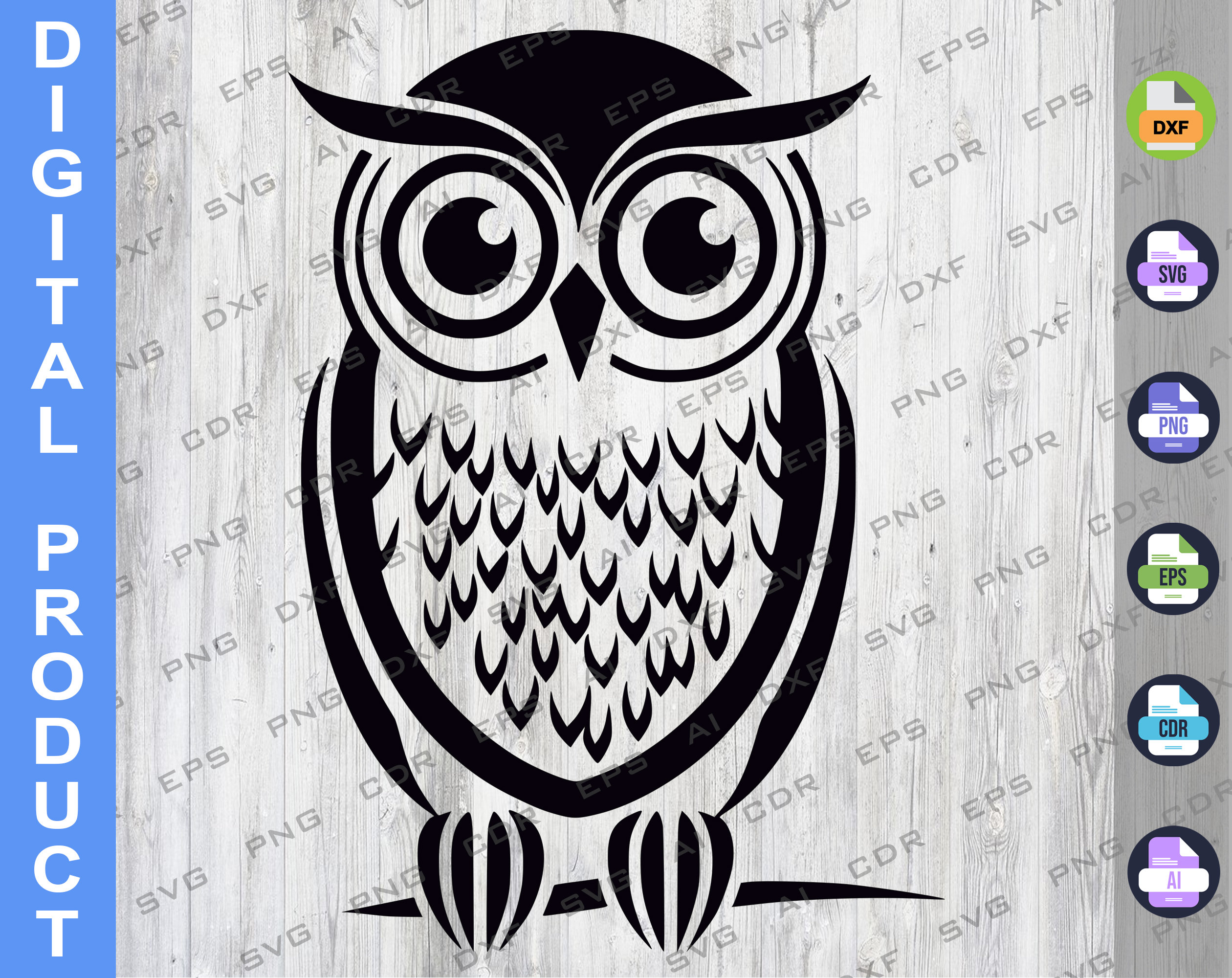 Owl V12 Svg Cricut, Vector Graphics, Download DXF, SVG, Eps, Cdr, Ai ...