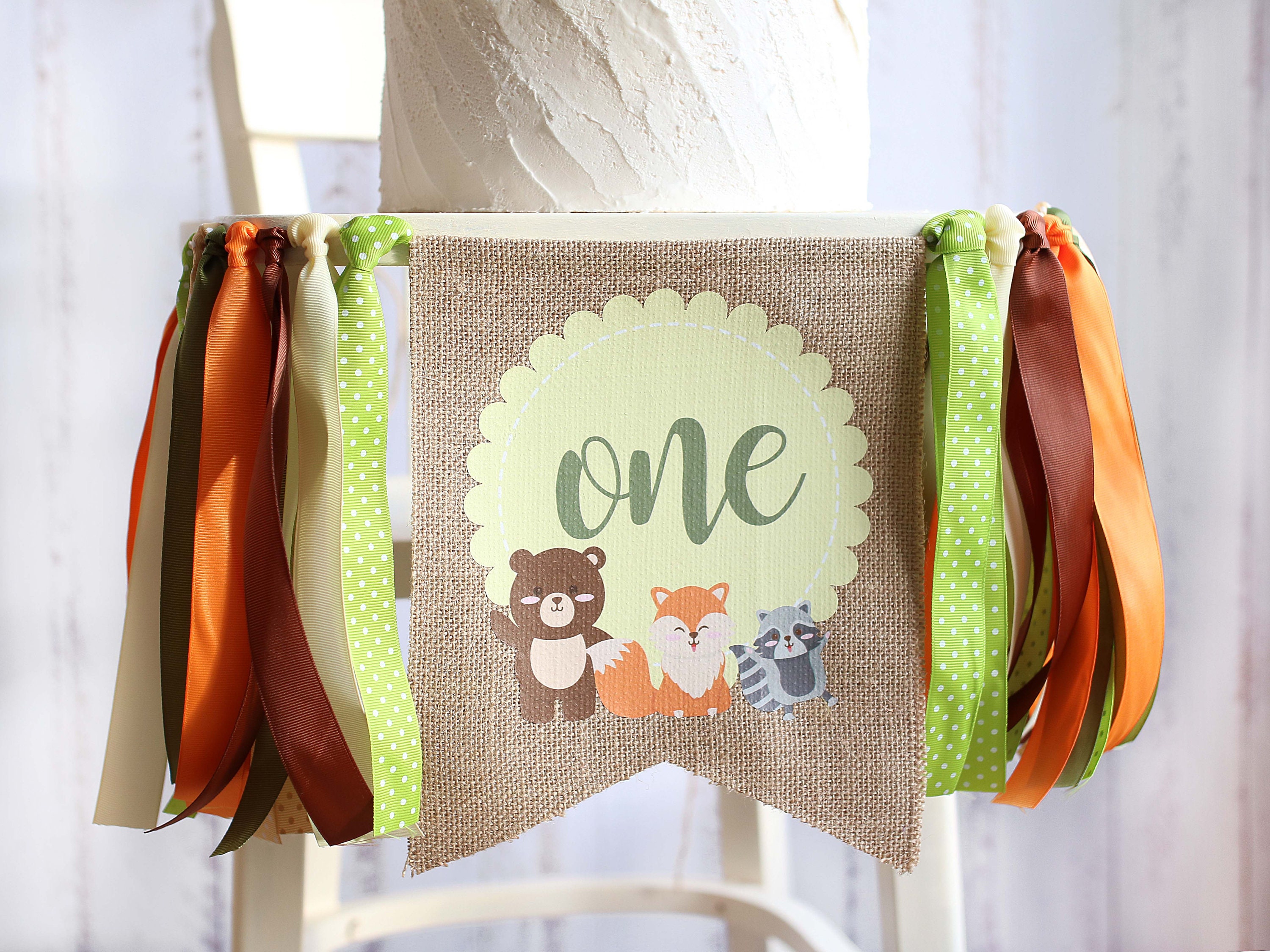 Woodland High Chair Banner Highchair Woodland Banner | Etsy