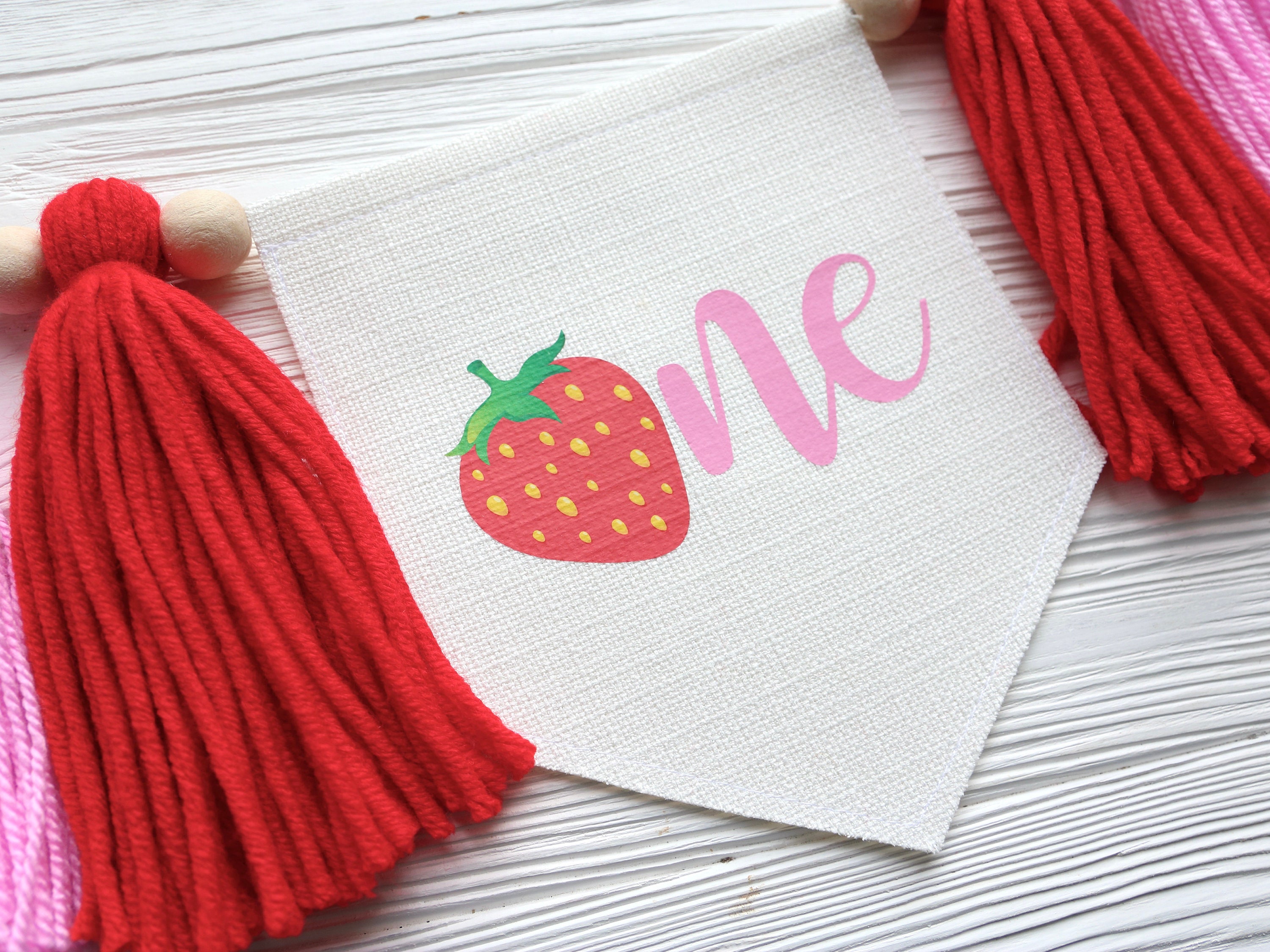 Sweet One High Chair Banner, Berry Sweet 1st Birthday, Cake Smash ...