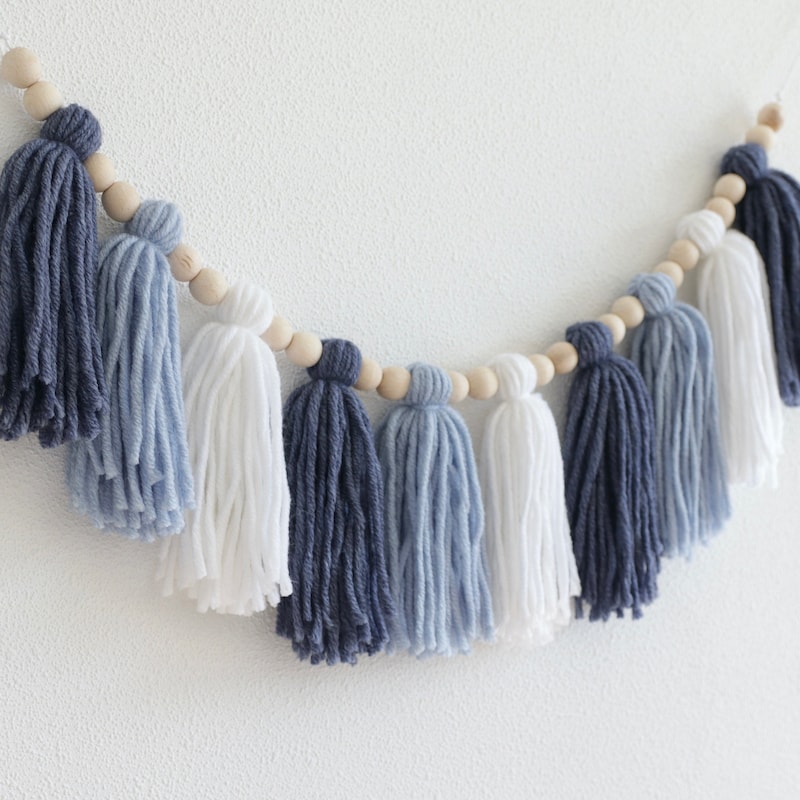 Blue Tassel Garland - Etsy