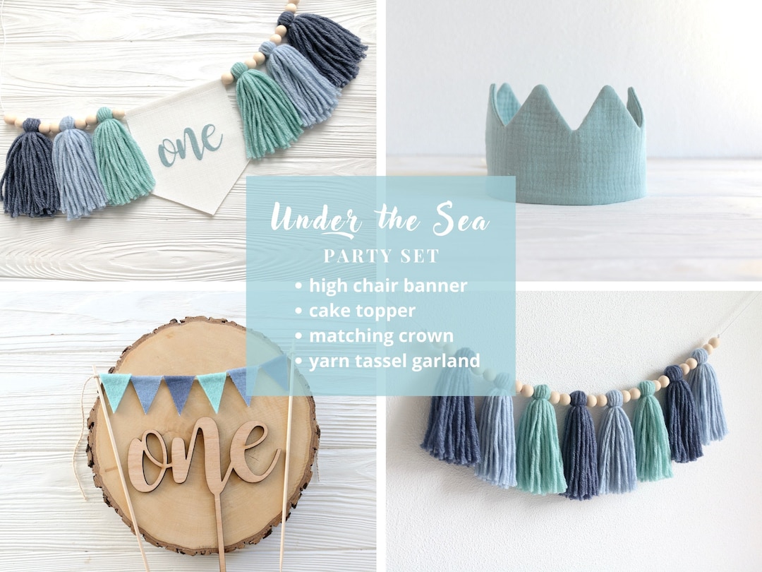 Deep Sea Boy's Birthday Party Bundle, Under the Sea High Chair Banner ...