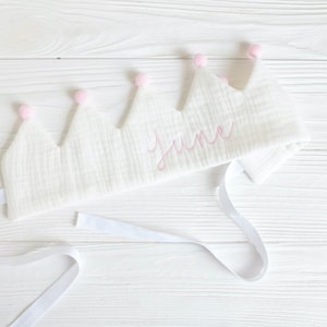 Personalized Name Birthday Crown, Girl's Birthday, Blush Pink Birthday ...