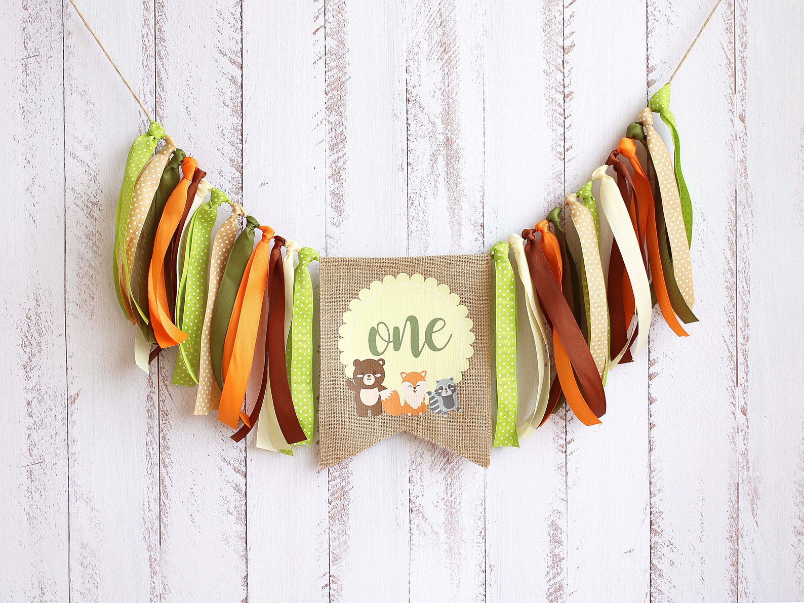 Woodland High Chair Banner Highchair Woodland Banner | Etsy