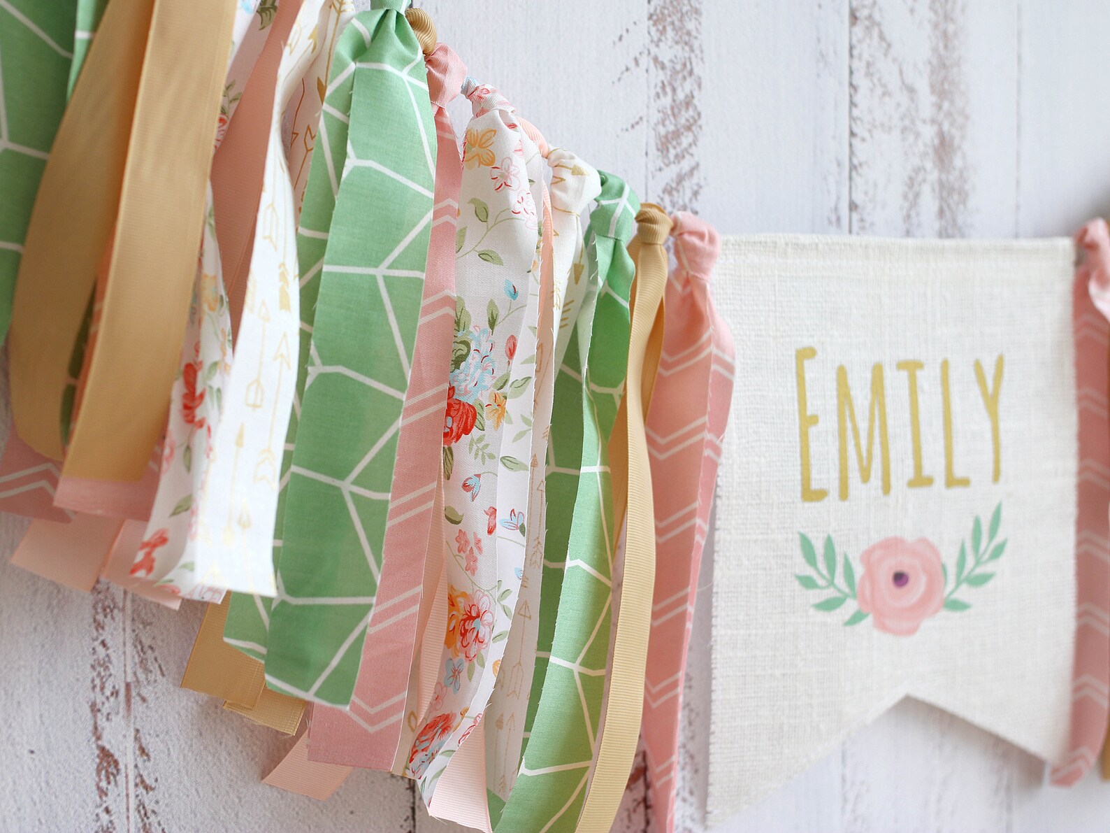 Personalized High Chair Banner Floral Highchair Banner Girl | Etsy