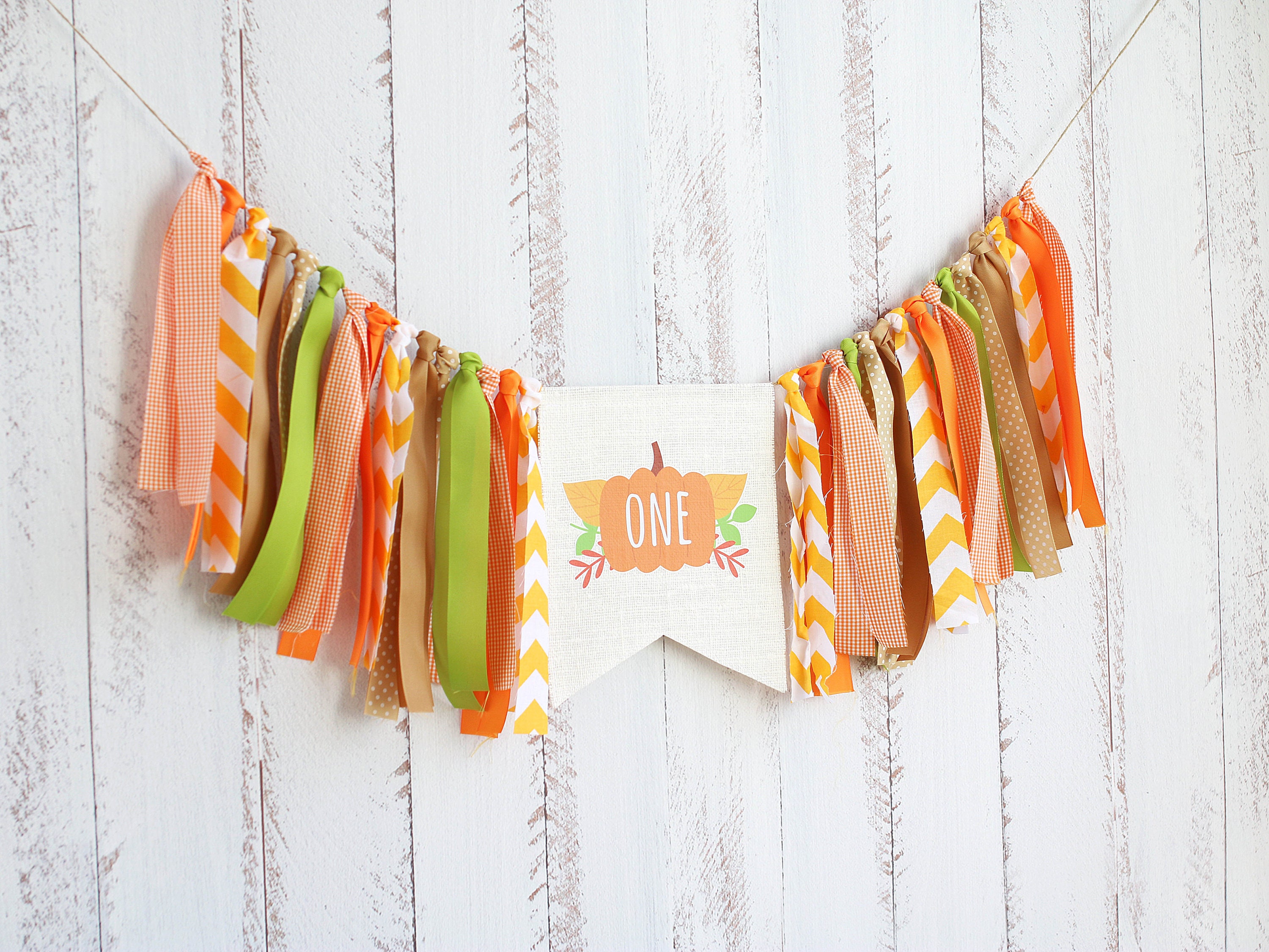 Highchair Pumpkin Banner 1st Pumpkin Birthday One High Chair | Etsy