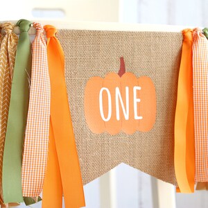 High Chair Pumpkin Banner, 1st Pumpkin Birthday, One High Chair Banner ...