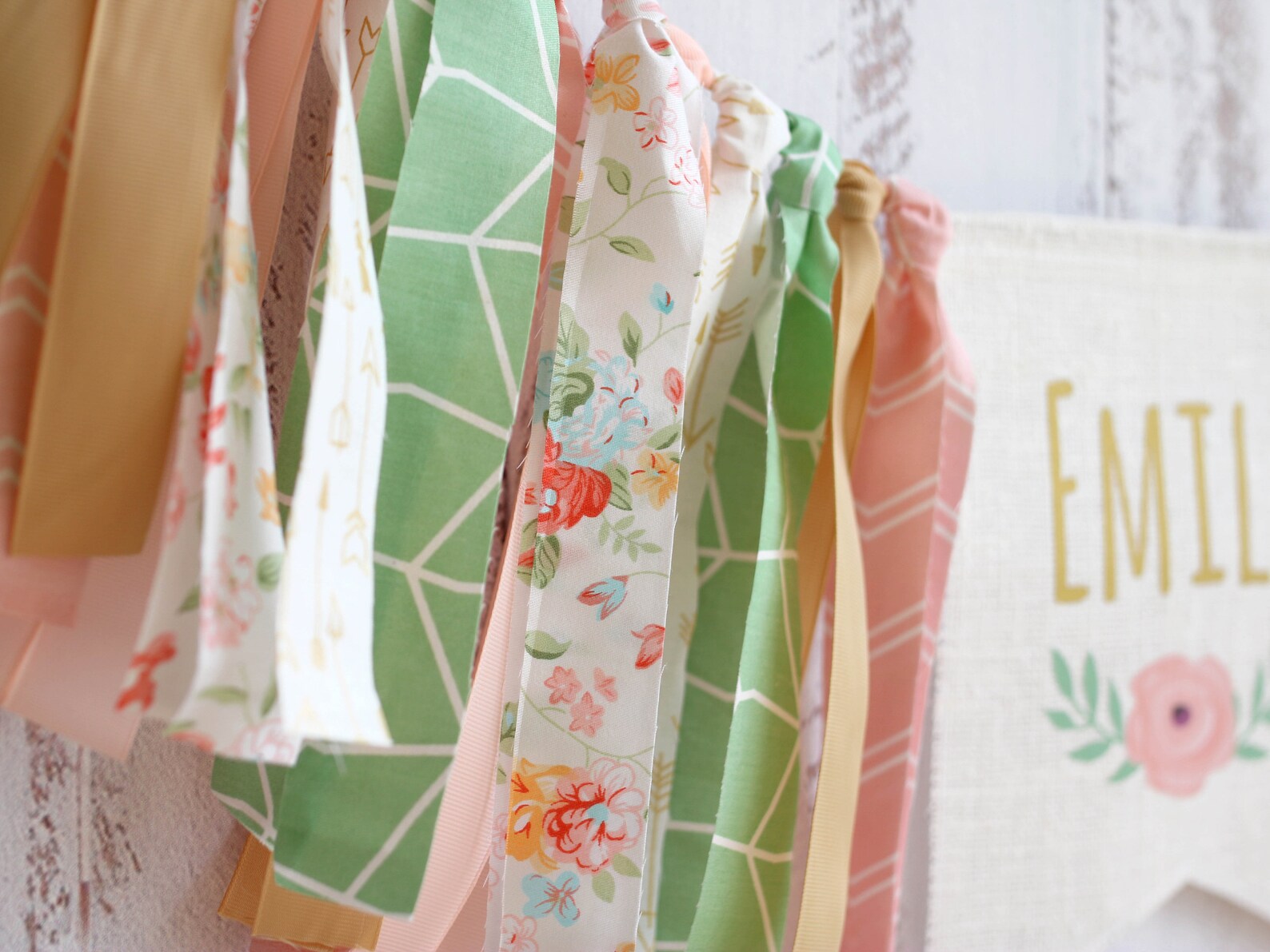 Personalized High Chair Banner, Floral Highchair Banner Girl, First ...