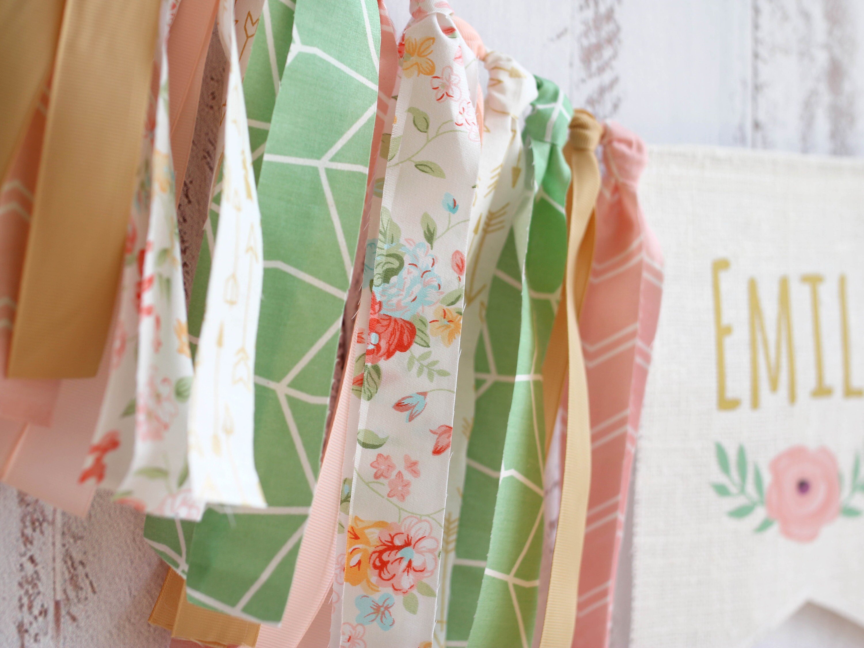 Personalized High Chair Banner Floral Highchair Banner Girl | Etsy