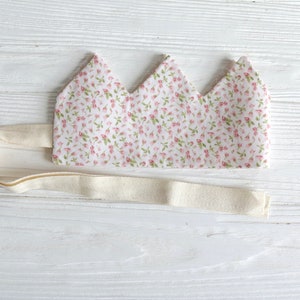 Personalized Name Birthday Crown, Girl's Birthday, Floral Pink Birthday ...