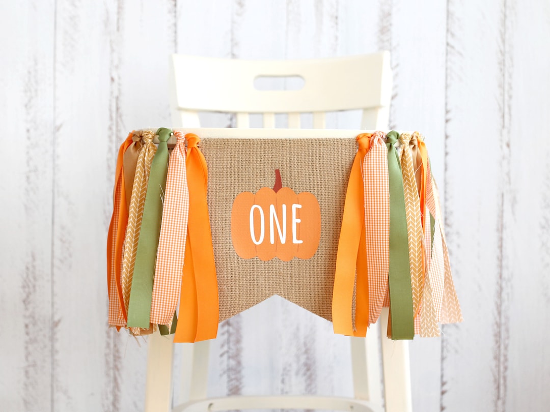 Pumpkin 1st Birthday Highchair Banner, Lil Pumpkin First Birthday ...