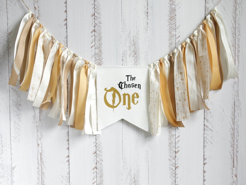 The Chosen One Wizard Birthday, 1st Birthday High Chair Banner, Little ...