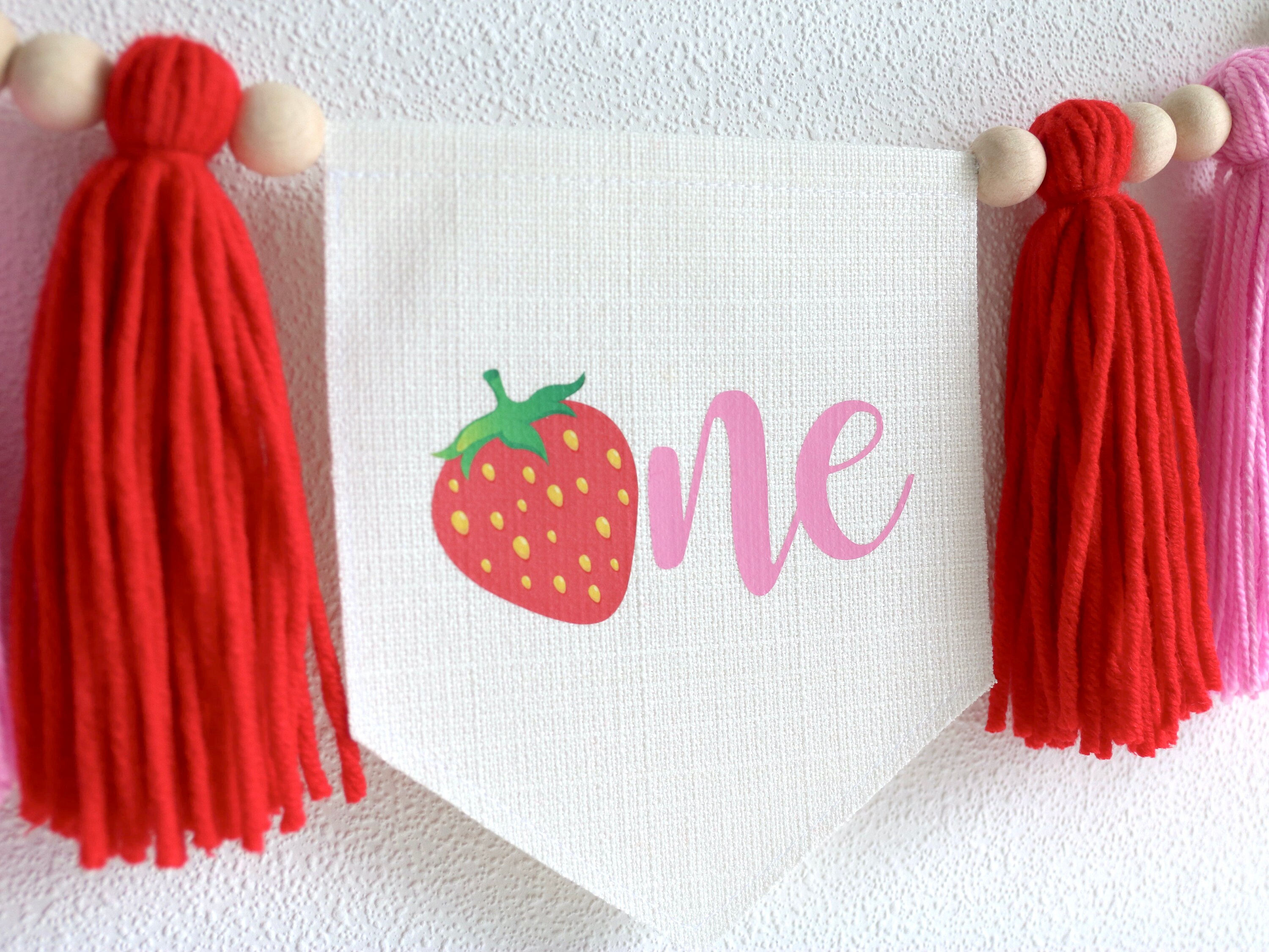 Sweet One High Chair Banner, Berry Sweet 1st Birthday, Cake Smash ...