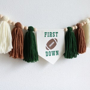 First Year Down Highchair Banner, Football 1st Birthday, Touchdown ...