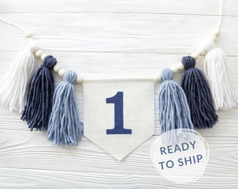 First Birthday Boy Birthday Banner ONE Birthday Banner ONE Highchair ...