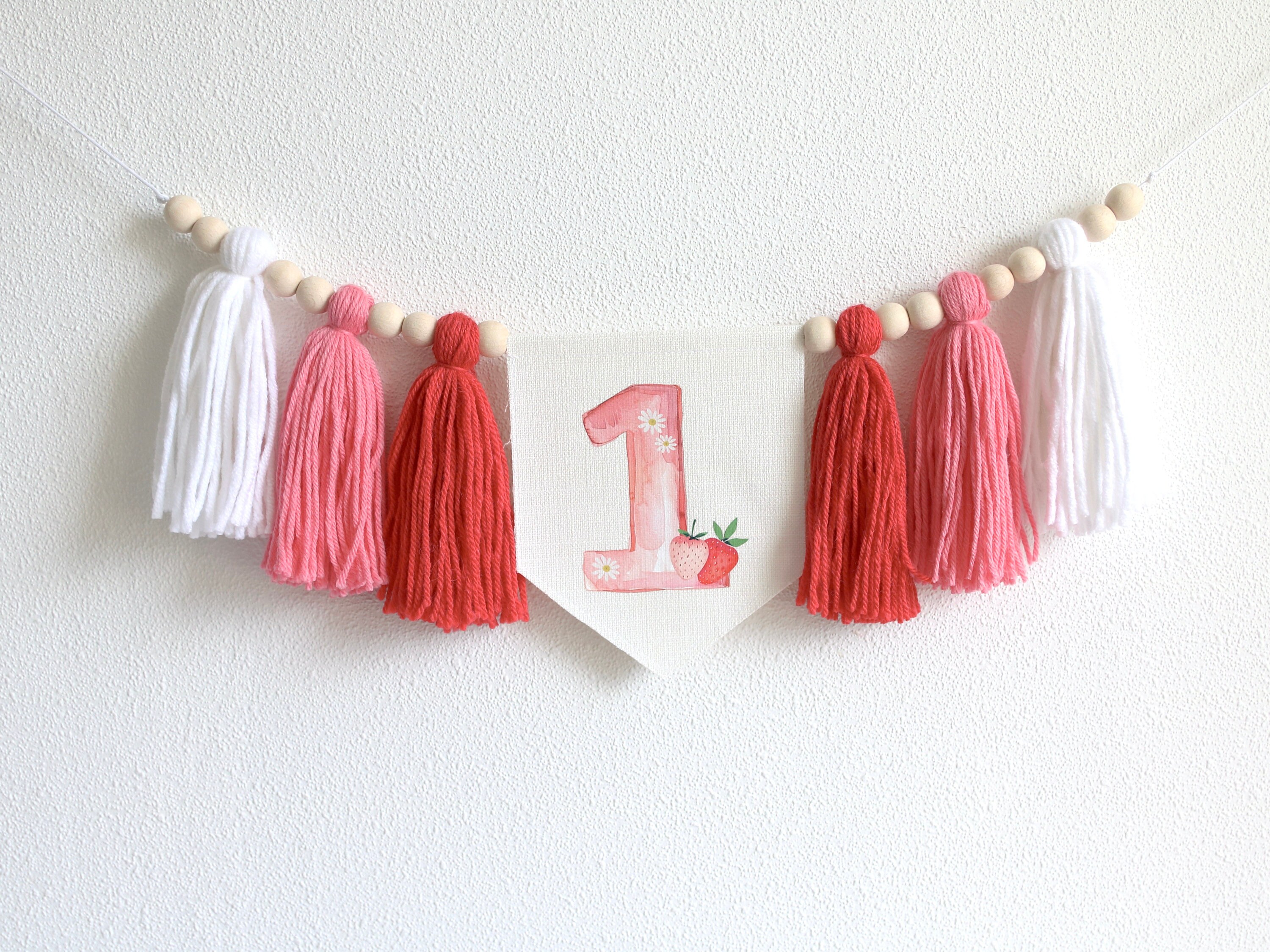 Berry 1st High Chair Banner, Berry Sweet Birthday, Cake Smash Garland ...