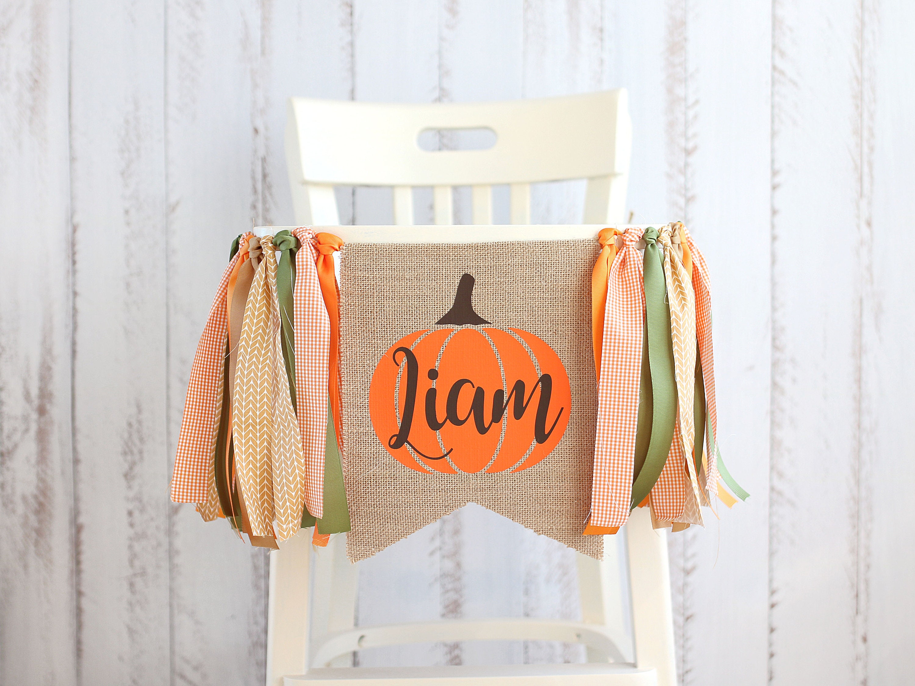Personalized High Chair Banner Pumpkin Highchair Banner - Etsy
