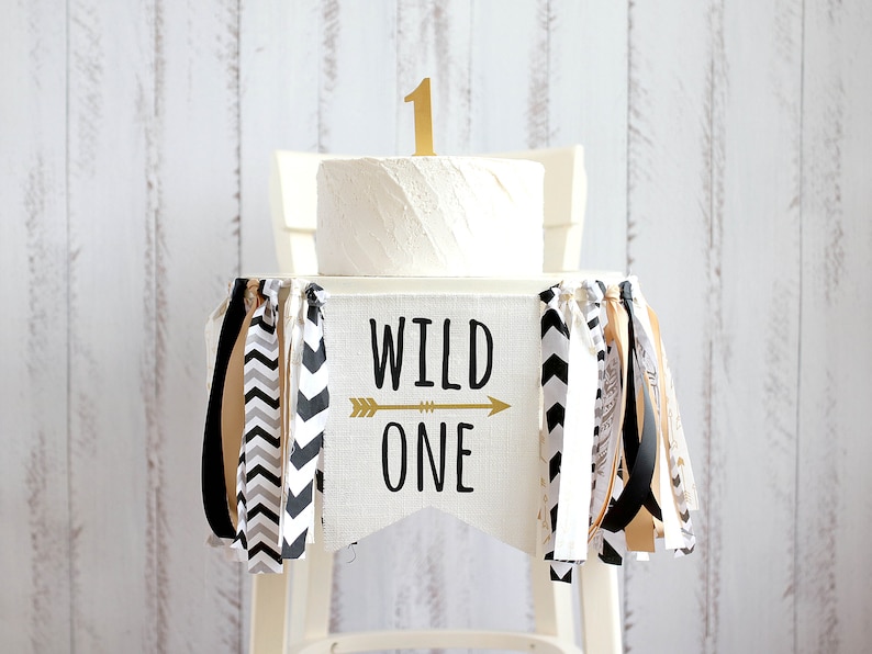 Boy High Chair Banner Wild One High Chair Banner Wild One - Etsy