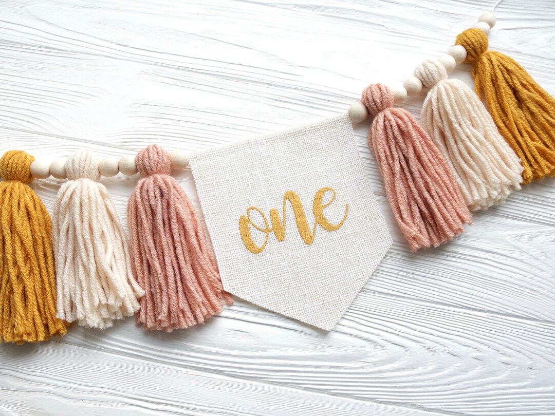 Boho Sun Birthday Banner, 1st High Chair Banner, Mustard Boho Birthday ...