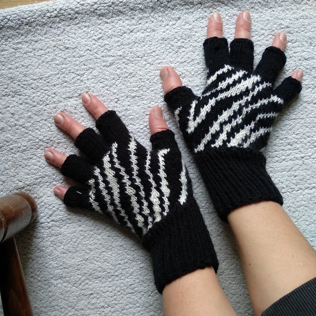 Zebra Arm Warmers, Animal Print Gloves, Black and White Stripped ...