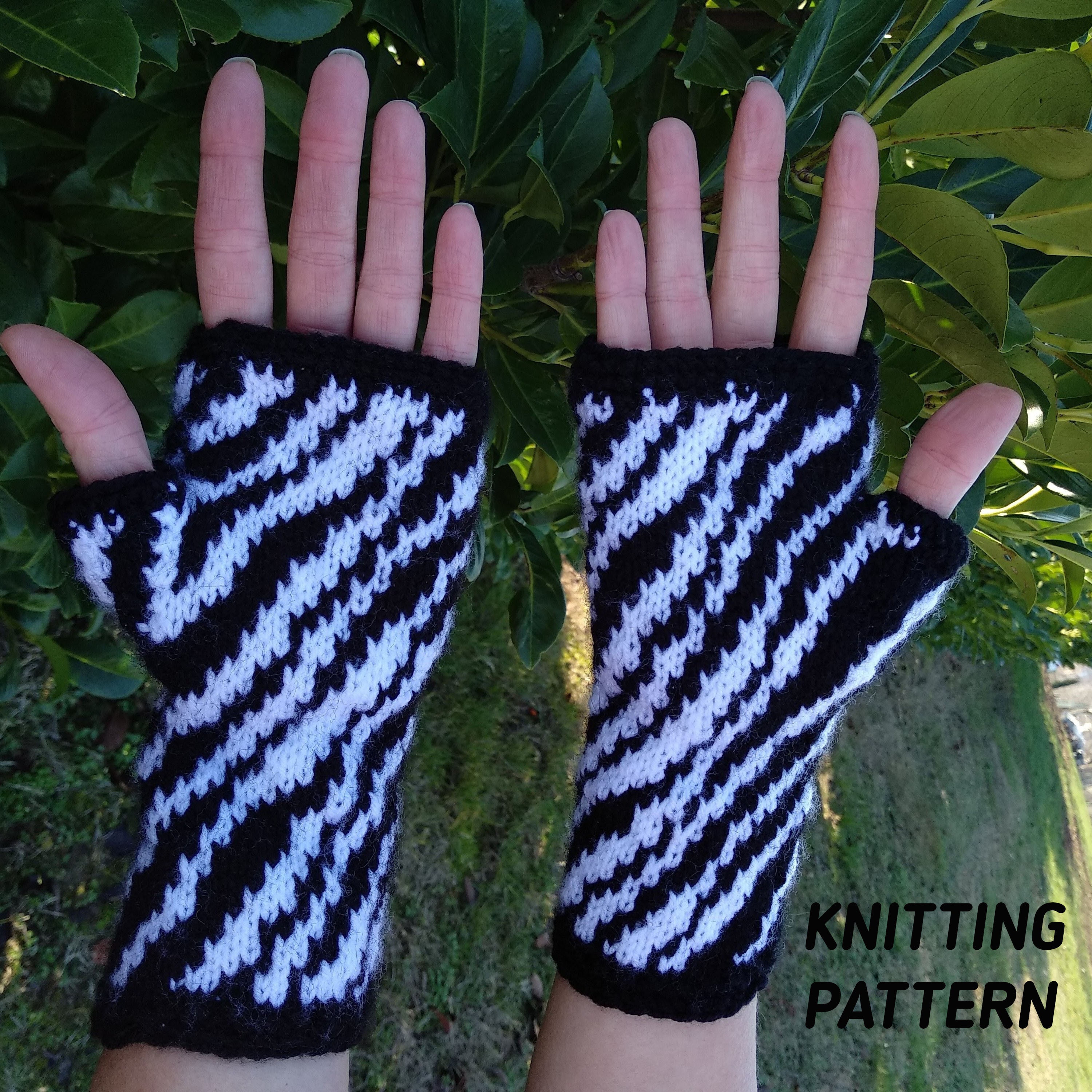 Zebra Arm Warmers KNITTING PATTERN - Etsy