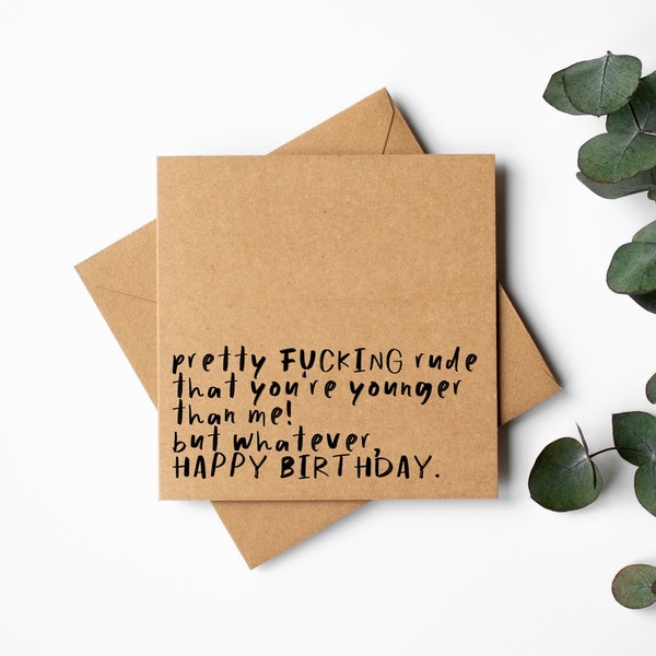 Rude Birthday Card - Etsy