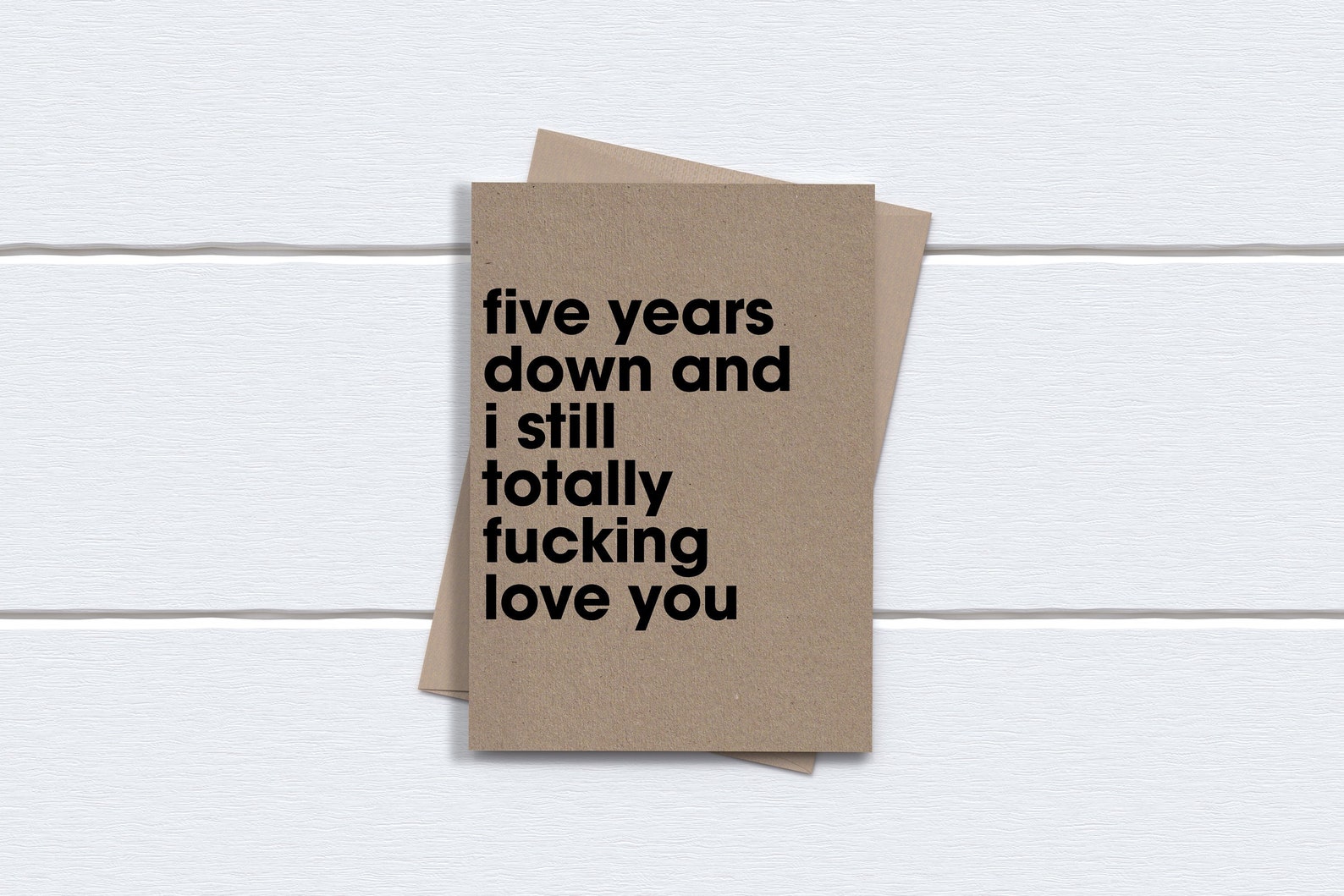 5th Anniversary Card Five Years Anniversary Card Five | Etsy UK