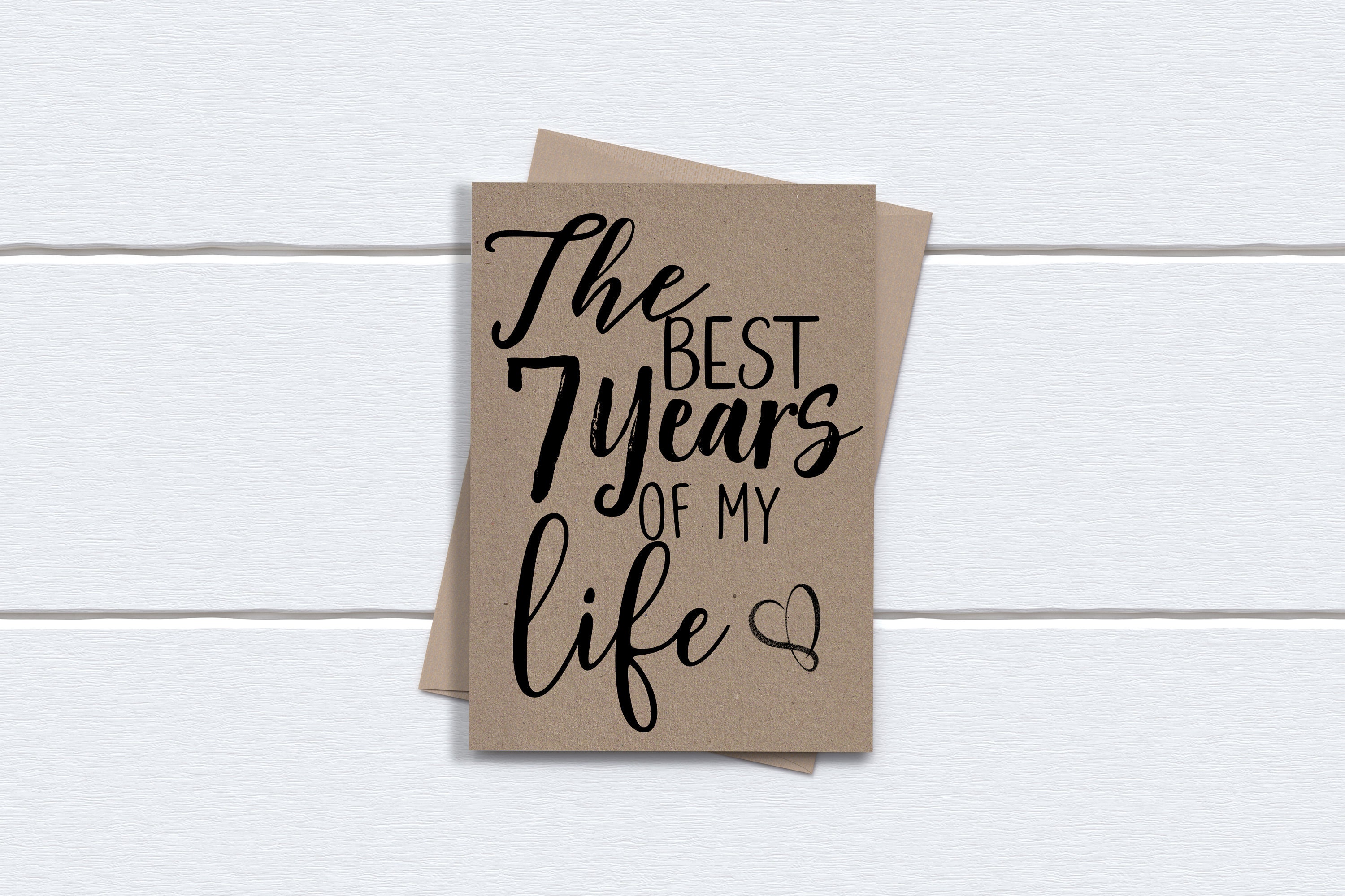 7th Anniversary Card Seven Year Anniversary Card the Best - Etsy UK