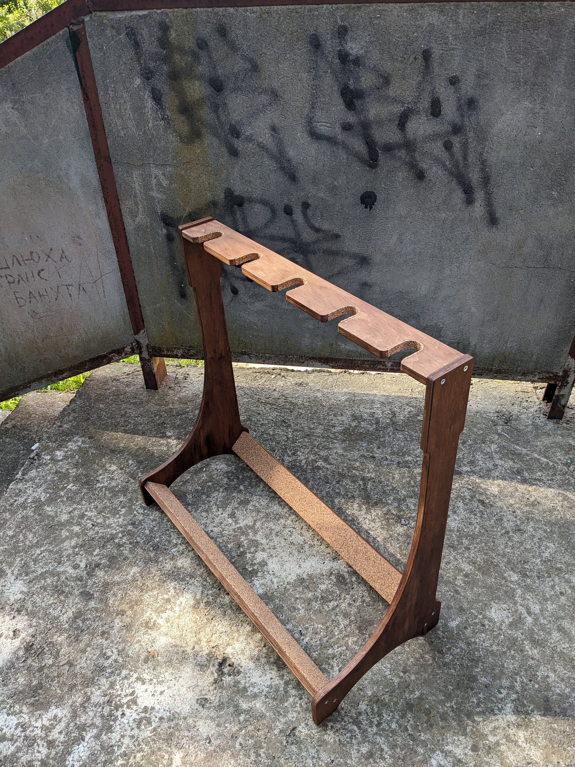 Acoustic Guitar Stand, Hand Built Engraved Wood Guitar Stand, Stand for ...