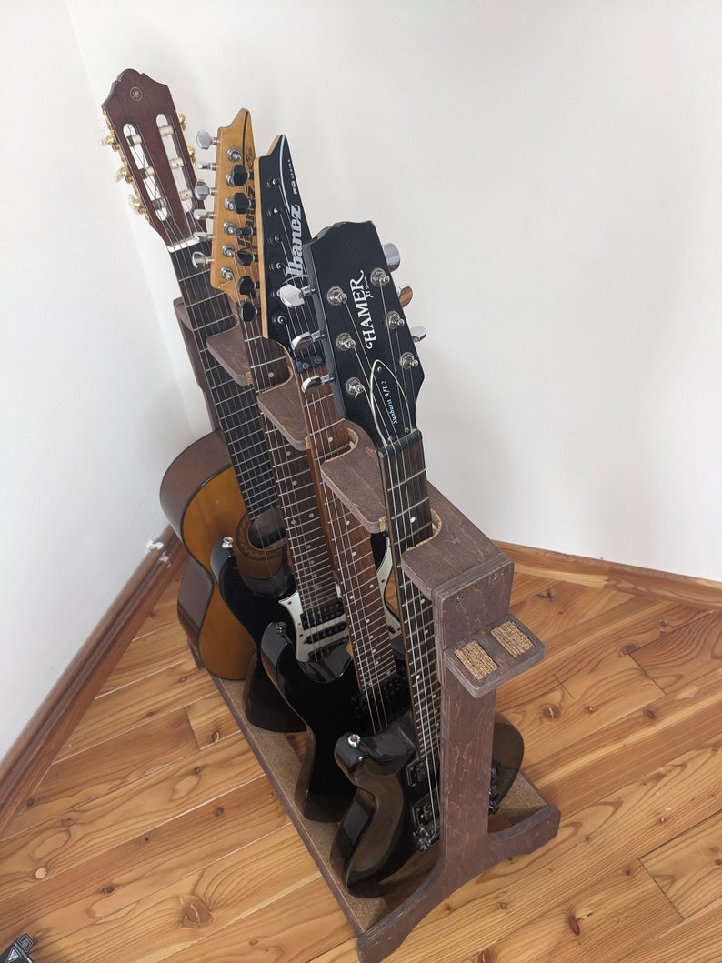 Hand Built Wood Guitar Stand: Multi Guitar Display Rack - Etsy